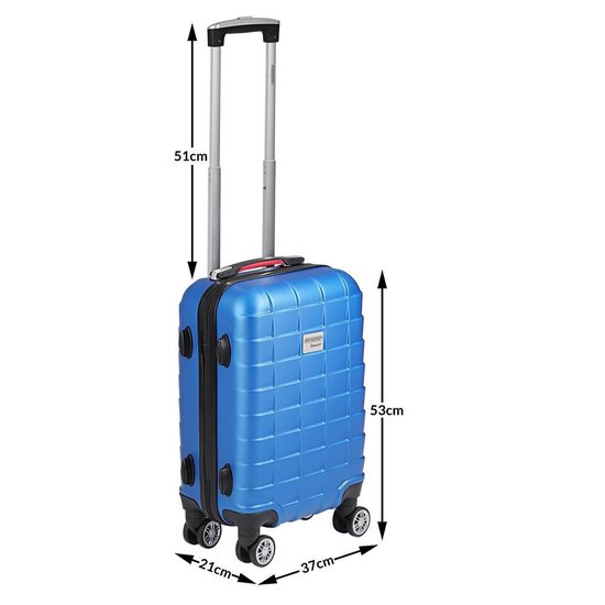 Monzana Exopack hardcase koffer blauw 61x31x21 cm | bol.com