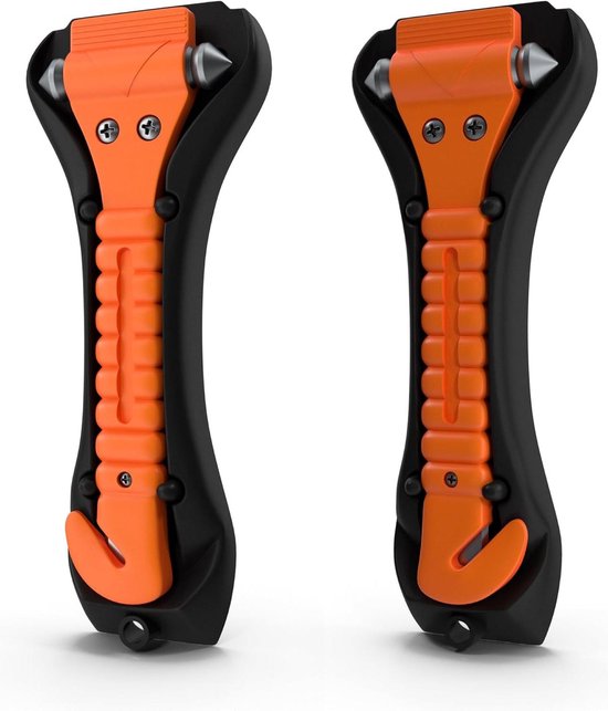 Set of 2 Emergency Hammers with Belt Cutter - Accident Safety Hammer ...