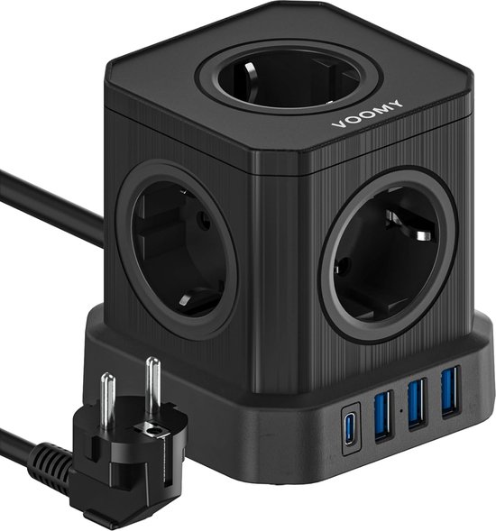 9-in-1 Power Strip with USB Ports and Switch (4000W) - Surge Protected ...