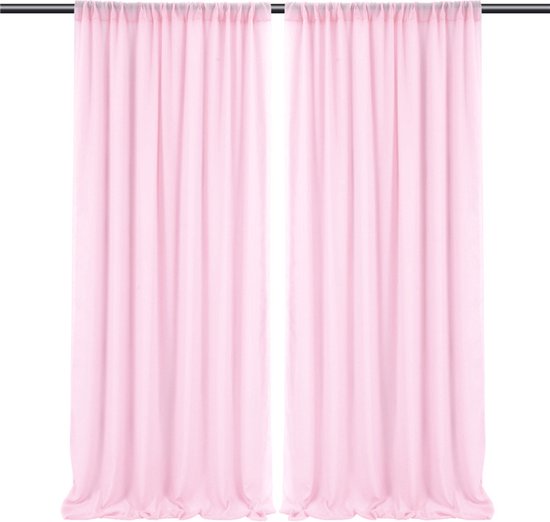 2 PCS Panel Achtergrond Sluier Chiffon Achtergrond Gordijn Transparante ...