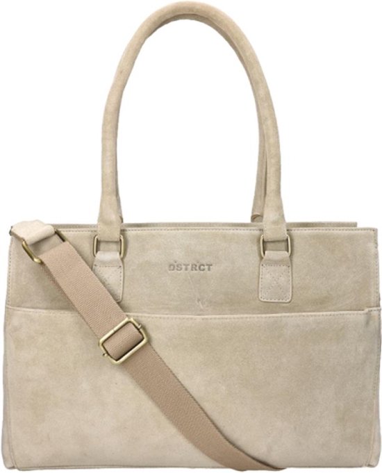 DSTRCT Laptoptas Dames - 15.6 inch laptop - Beige suède - Portland Road ...
