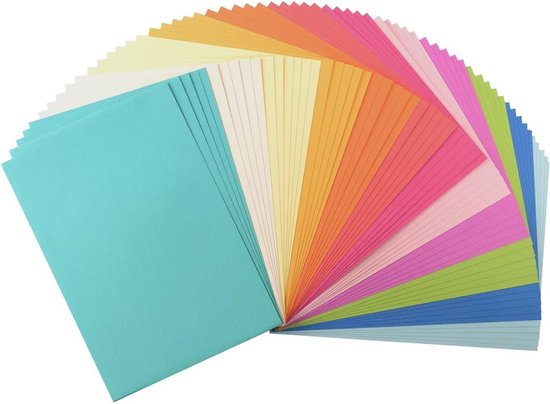 Cardstock 2927-302 Kleurenmix Zomer 216 g/m² - 60 stuks - Scrapbooking Kaarten Maken -... | bol