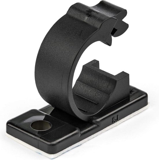 100 Black Adhesive Cable Management Clips - Network Ethernet - Office ...