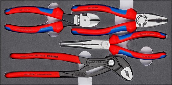 Schuimrubberen inlay tangenset - 00 20 01 V15 metrische sleutels Knipex ...