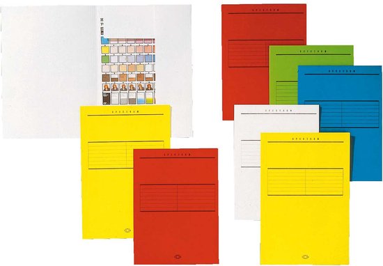 Dossiermap Secolor folio 3 klep 100% gerecycled karton 250 gr rood | bol