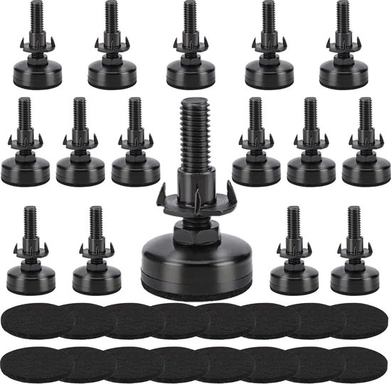 16 Pack Uni-Fine M10 Leveling Feet - Adjustable Foot Height for ...