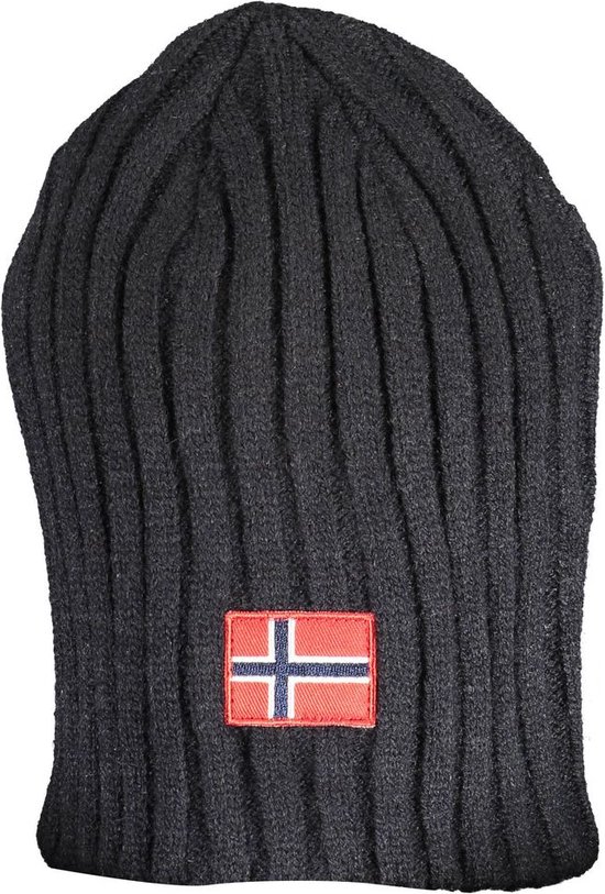 Rib Knit Beanie Norway Flag Patch - Black Hats | bol