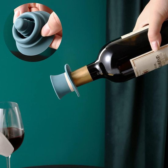 3-pack siliconen wijnflessenstop, grappige herbruikbare wijnstopper ...