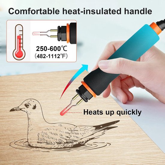 Pyrography Kit Iron Horography Station 23W - instelbare temperatuur van ...