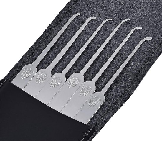 Professionele haakset met 6 haken 0,5 mm Made in Germany - lockpick set ...