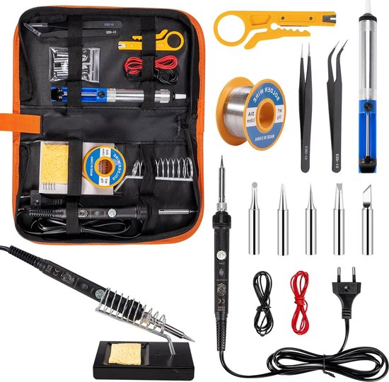 16-in-1 60 W soldeerboutset - instelbaar 220-480 °C - soldeerstation ...