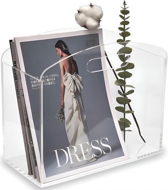 Modern krantenrek - transparant tijdschriftenrek van acryl ...