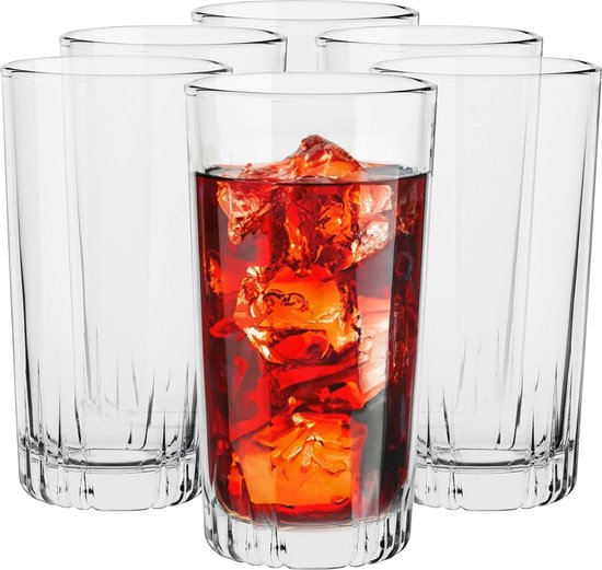 Longdrinkglazen Tumbler Waterglazen Glas Sapglazen Drinkglazen Long Drink Highball... | bol