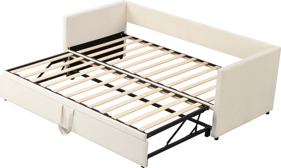 Merax Velvet Slaapbank 90x200 en 180x 200 cm - Gestoffeerd ...