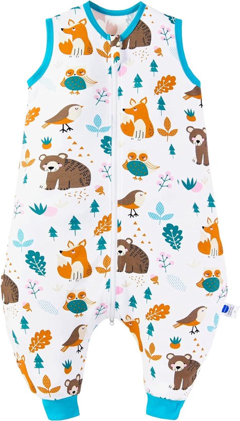 Babyslaapzak voor de zomer, met voeten, 0,5 Tog-waarde (isolatie), 100% ...