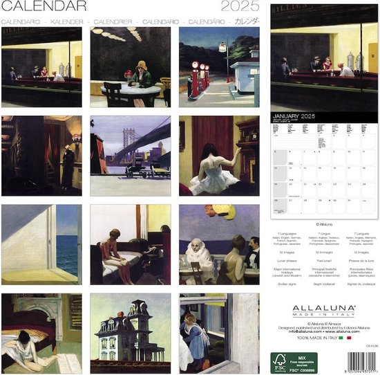 Edward Hopper Kalender 2025 | bol