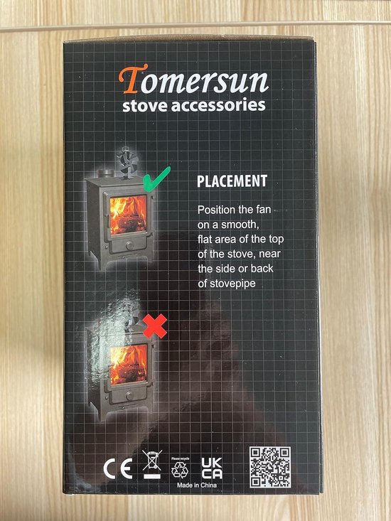 Houtkachel Ventilator 6 Blades - Log Brander - Warmte Aangedreven ...