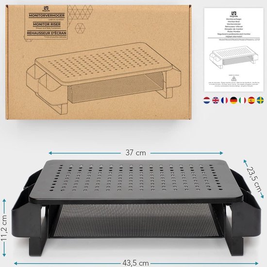 Verhoger met Lade en Opbergvakken voor Monitor - Bureau Organizer ...