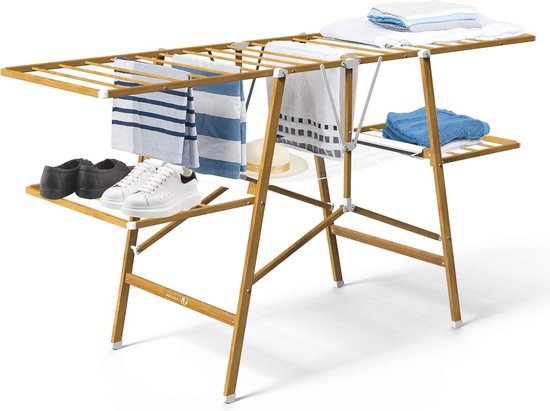 Staand Droogrek 20m Roestvrij Staal Drooglengte - Inklapbaar - Imitatie ...