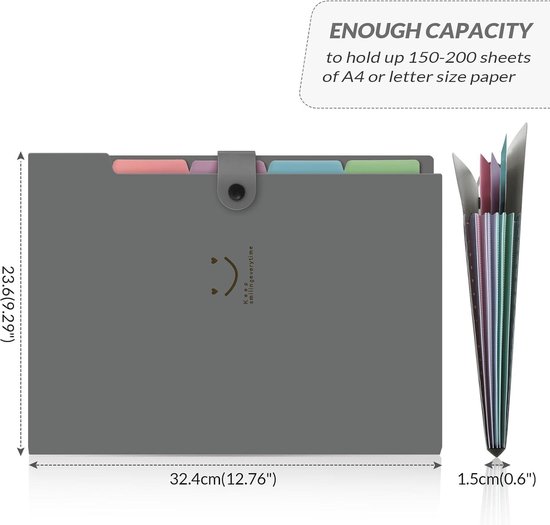 Schattige mappen voor papierwerk - A4 papierwerk File Organizer met 5 ...