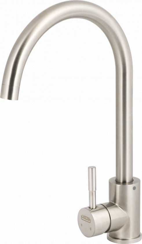 Luzzo® Iseo Keukenkraan Brushed Steel - RVS Mengkraan Keuken - Zilver | bol