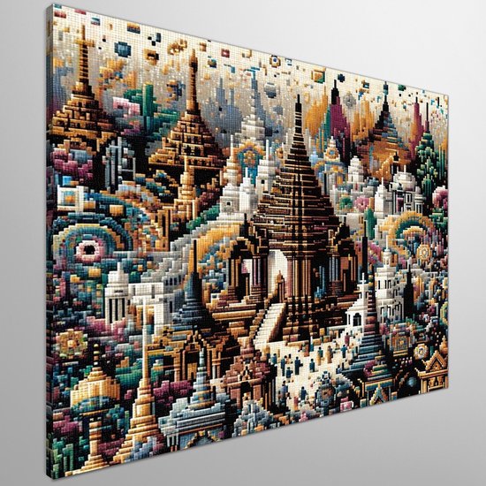 Pixel art relief schilderij | De betoverende schoonheid van pixelkunst ...