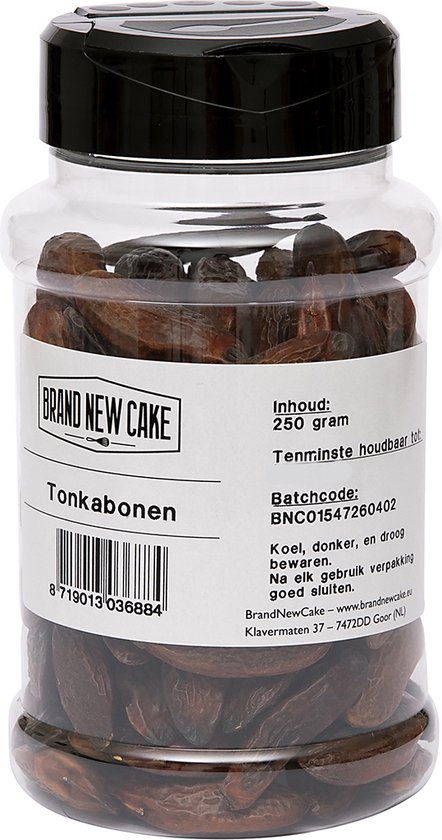 BrandNewCake® Tonkabonen 250g - Intense Vanille, Rum en Amandel Smaak ...