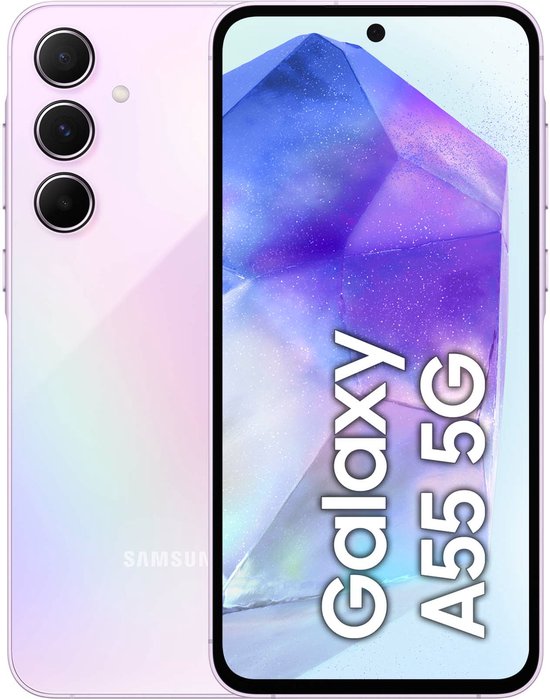 Samsung Galaxy A55 5G - 128GB - Awesome Lilac - 50MP camera | bol