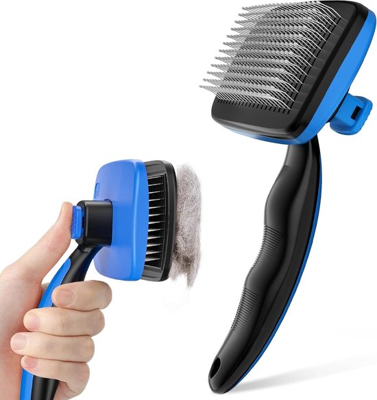 Hondenborstel lang haar, kattenborstel, huisdierborstel, zelfreinigende ...