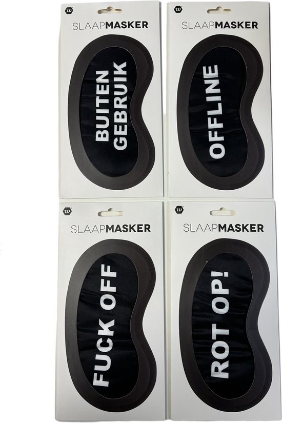 Slaapmasker met tekst - Offline - Zwart | bol