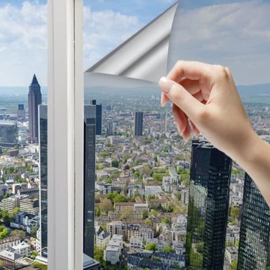 Raamfolie anti inkijk spiegeleffect - Raamfolie zelfklevend - Raamfolie ...