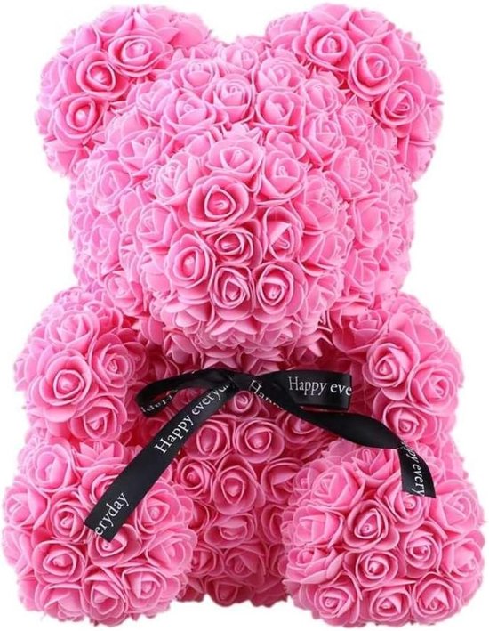 Rozenbeer - Roze - Rose Bear - Rose Teddy - Valentijn - Moederdag - Rozen Teddy Beer | bol