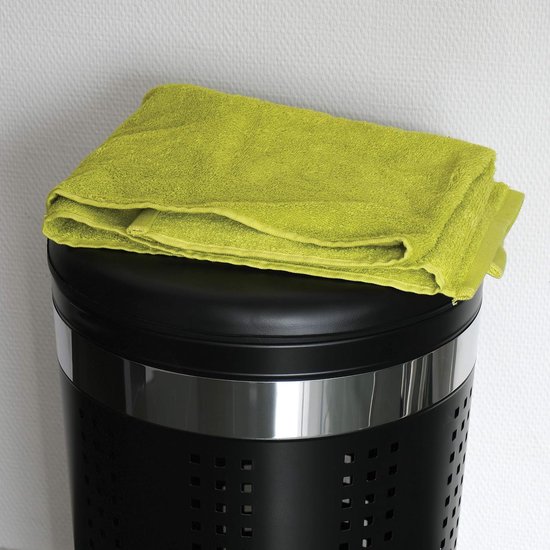 Wasmand, wasverzamelaar, wasmand met zitkussen, rond, 60,5 cm hoog ...