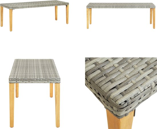 vidaXL Tuinbank 80 cm poly rattan grijs - Tuinbank - Tuinbanken ...