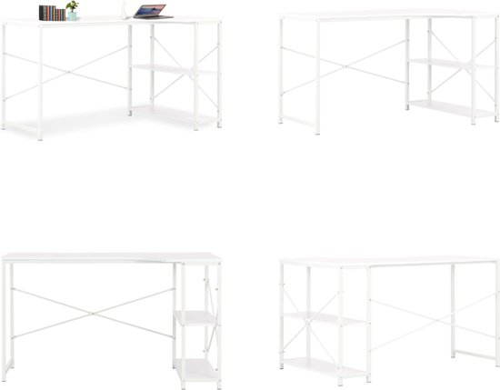 vidaXL Computerbureau 120x72x70 cm wit - Computertafel - Computertafels ...