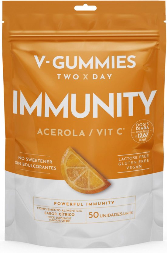 V-GUMMIES IMMUNITY ACEROLA / VIT C - Vitamine Gummie - 50 Stuks | bol