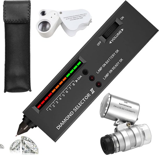 Diamant tester - Hoge nauwkeurigheid - Met LED - Draagbaar - Diamond ...