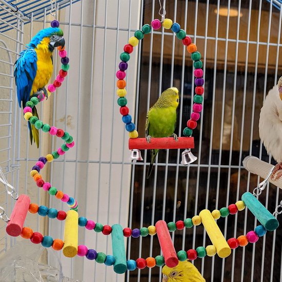 8 stuks papegaaienspeelgoed vogels parkiet kooi speelgoed valkparkiet vogel kauwen... | bol