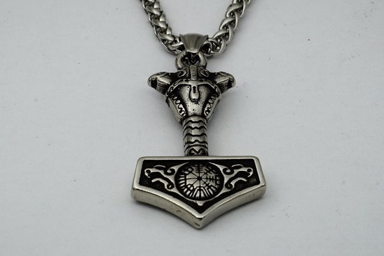 [Two Ravens] Thor's Hamer Ketting - Thor Hamer met Viking Kompas ...