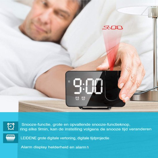 Velox Digitale Wekker Met Projectie - Projectieklok Digitaal | bol