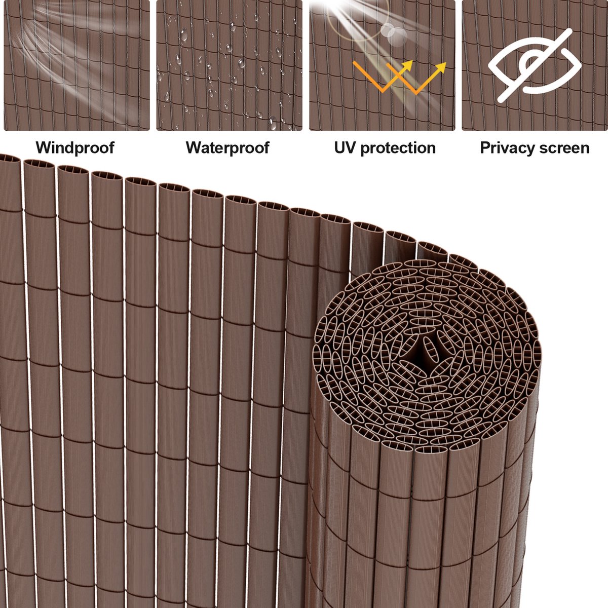 Balkonscherm PVC Tuinscherm Hekwerk voor Buiten Balkonbekleding van PVC ...