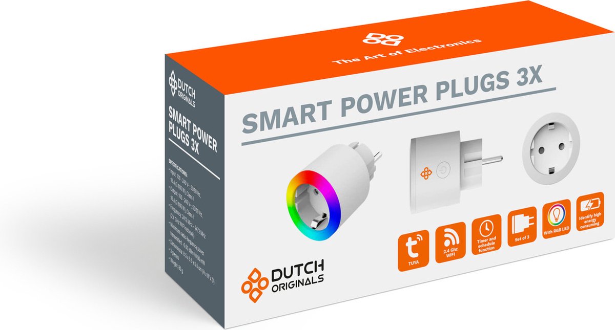 Dutch Originals Slimme Stekker - Compacte Smart Plug - 3 Plugs - Met ...