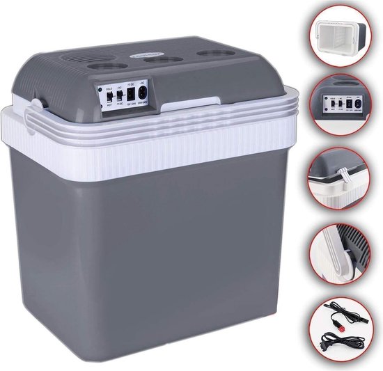 Royalty Line® CB24 Elektrische Koelbox - 25 Liter Koelbox Elektrisch 12V 230 Volt -... | bol