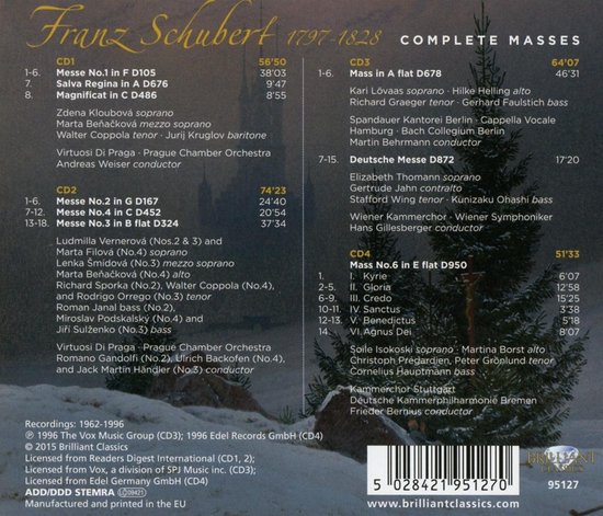 Schubert: Complete Masses, Bach Collegium Berlin | CD (album) | Muziek | bol