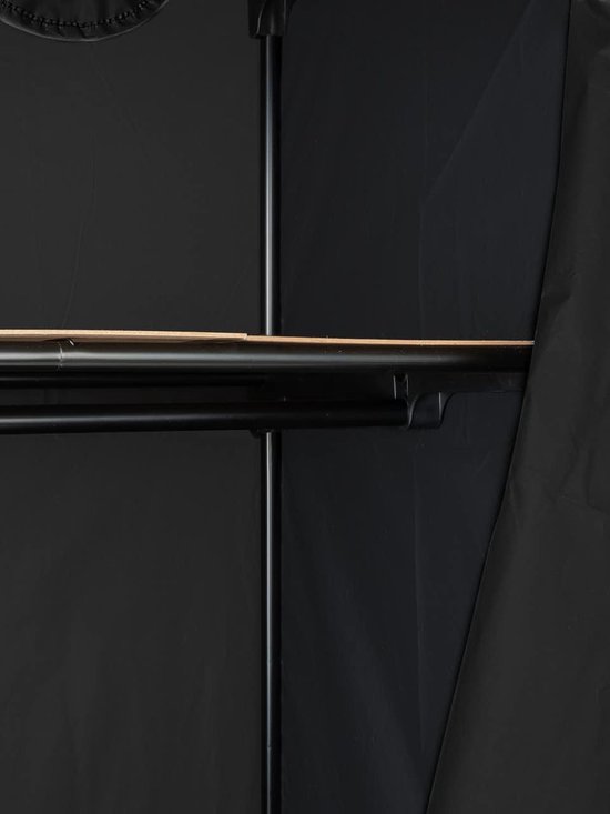 Kledingkast Deep Black met plank, polyethyleen-vinylacetaat, 75 x 160 x ...