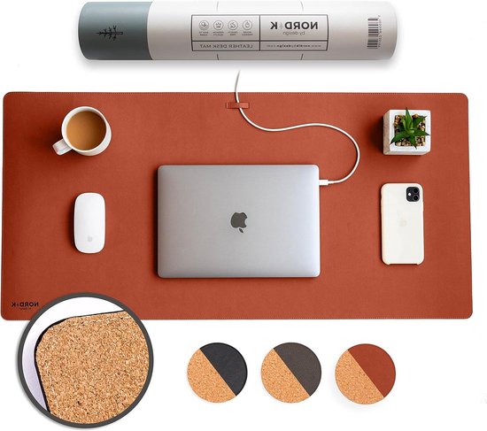 Premium Verlengde Muismat voor Thuiskantoor Accessoires Nordik Kurk ...