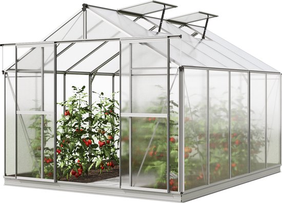 Tuinkas Orchidee 5 aluminium frame 256x317cm polycarbonaat panelen ...