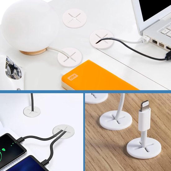 12 stuks bureaudoorvoer, flexibele siliconen kabeldoorvoer, diameter 25 ...