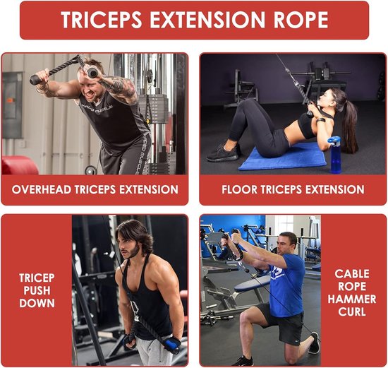Triceps Touw 70cm Pull Down Training Triceps Triceps Touw Touw Nylon ...