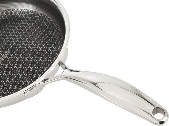 Pan van RVS, Triply, Ø 20 cm, met honingraatcoating, antiaanbak- en ...